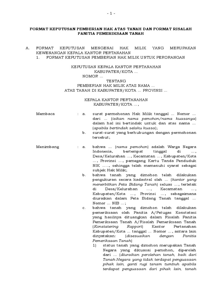 Lembar Jawaban Latihan Pembuatan SK Dan Risalah Panitia | PDF