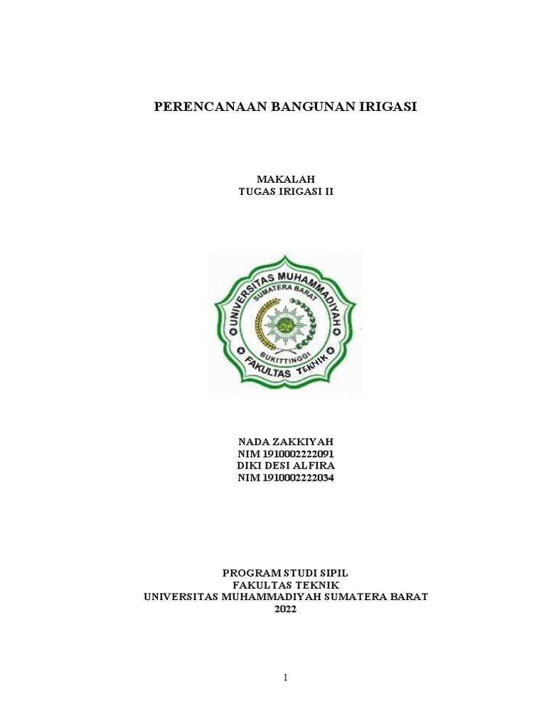 Makalah Irigasi | PDF