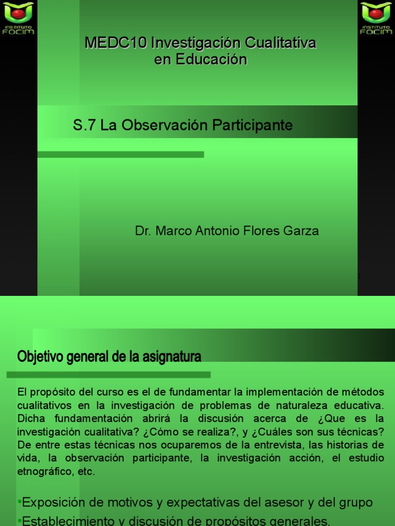 Observación Participante | PDF | Cognición | Ciencia cognitiva