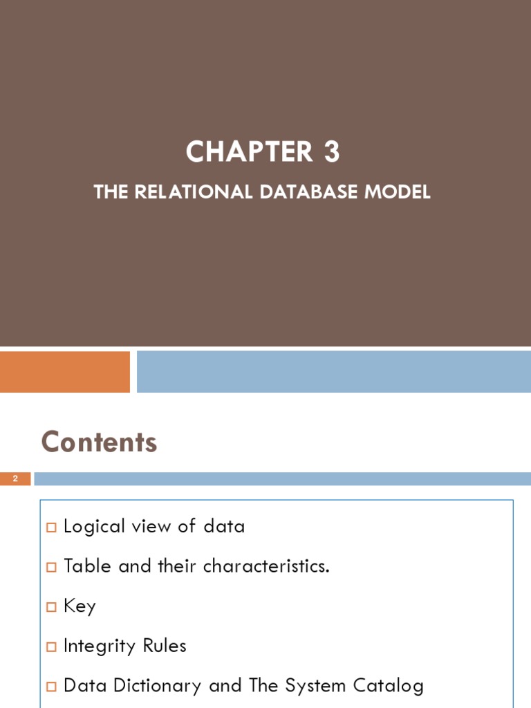 Topic 3 Relational Data Model Ict200 | Download Free PDF | Relational Database | Relational Model