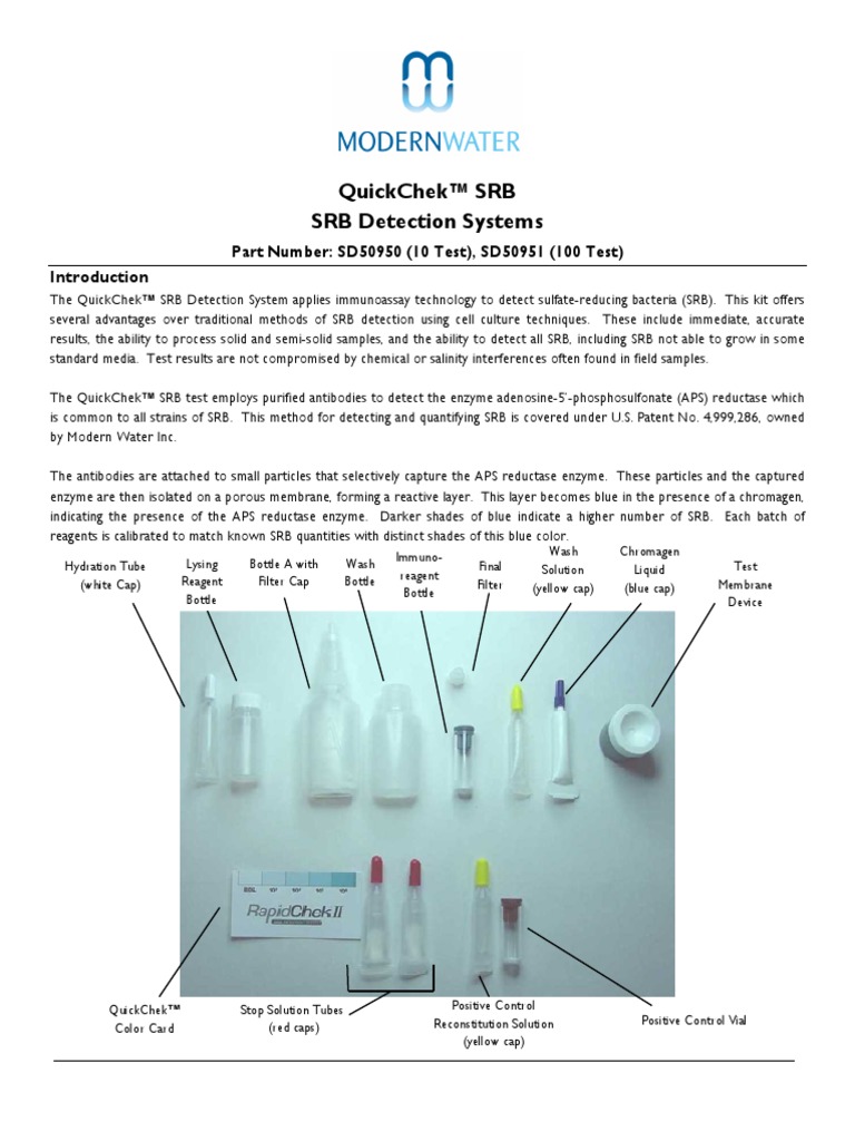 QuickChek SRB Kit UG | PDF | Filtration | Syringe