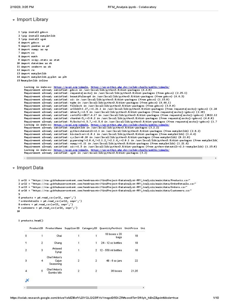 RFM - Analysis - Ipynb - Colaboratory | Download Free PDF | Applied Mathematics | Computer ...