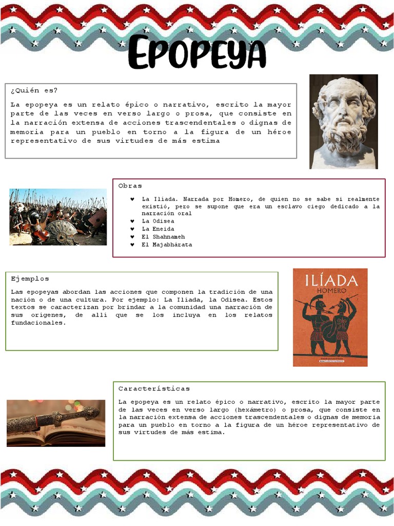 Definición y características de la epopeya | PDF