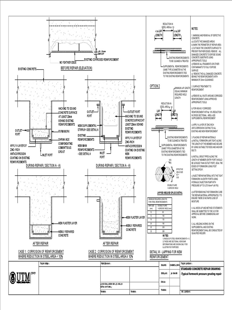 Typical Formwork Pressure Grouting Repair | PDF