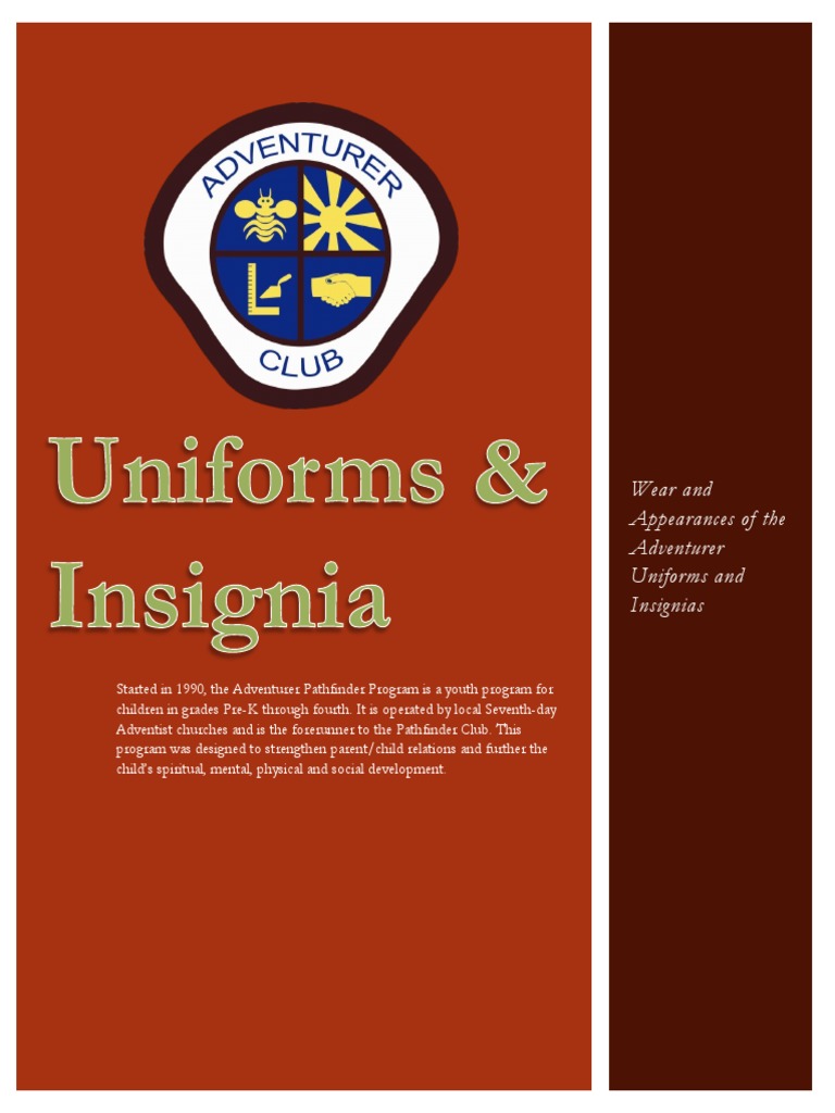 Adventurer Uniform Guidelines | PDF | Shirt | Blouse