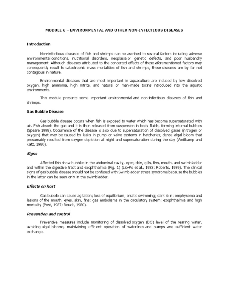 R2 Module 6 Environmental and Other Non Infectious Diseases | PDF ...