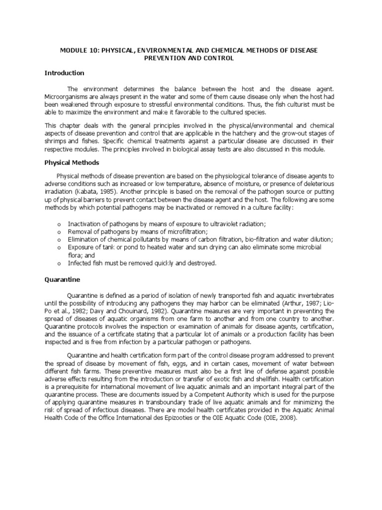 R4 Module 10 Physical Environmental and Chemical Methods of Disease ...