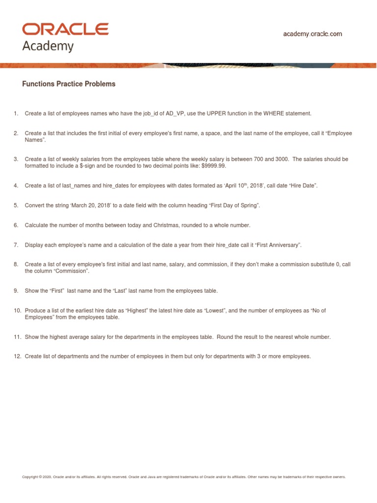 Lesson 2 Function Practices | PDF | Finance & Money Management