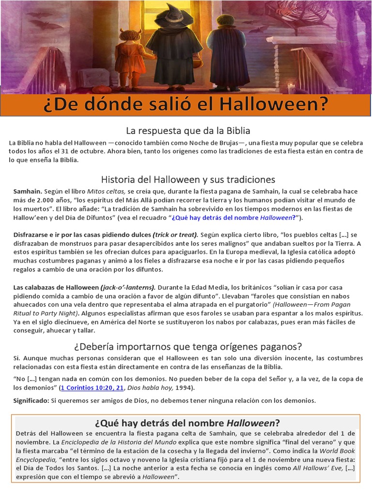 Halloween: Orígenes y Creencias Bíblicas | PDF | Víspera de Todos los ...
