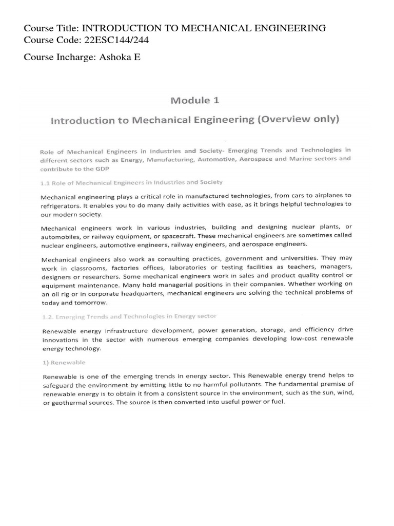 Module - 1 Notes | PDF | Nuclear Reactor | Biogas