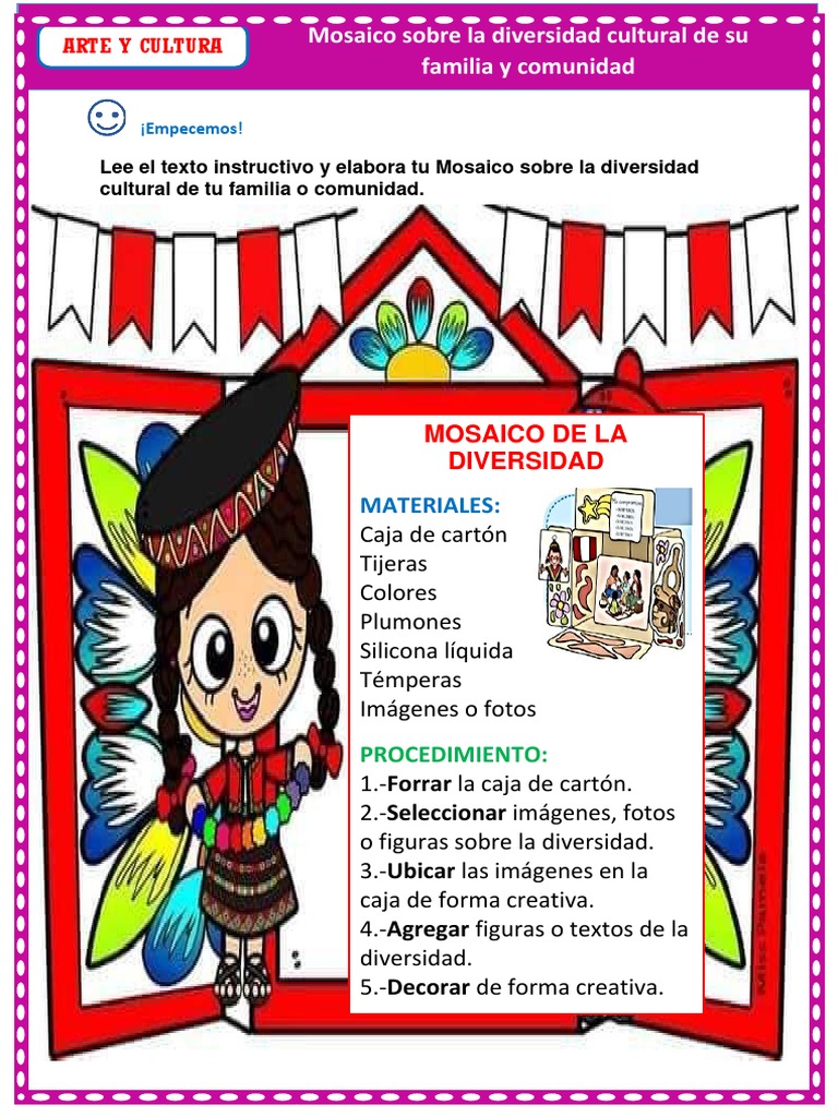 D5 A2 FICHA ARTE Elaboro Un Mosaico de La Diversidad Cultural de | PDF