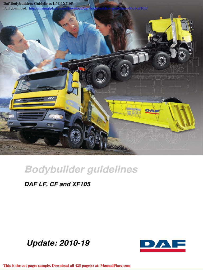 DAF Bodybuilder Guidelines Overview | PDF | Truck | Diesel Engine