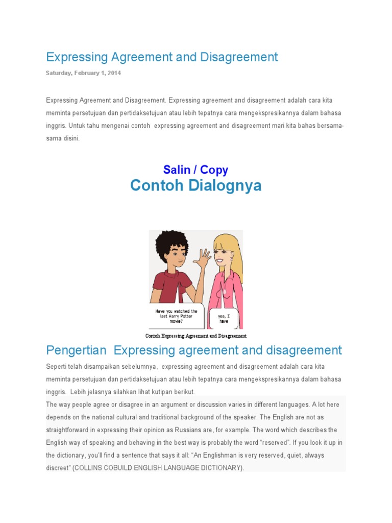 Expressing Agreement and Disagreement | PDF