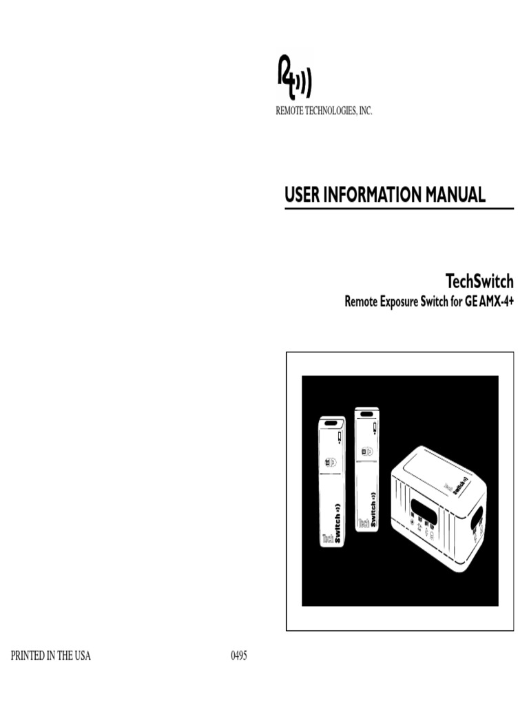 TechSwitch-User Manual AMX4 | PDF | Switch | Electromagnetic Spectrum