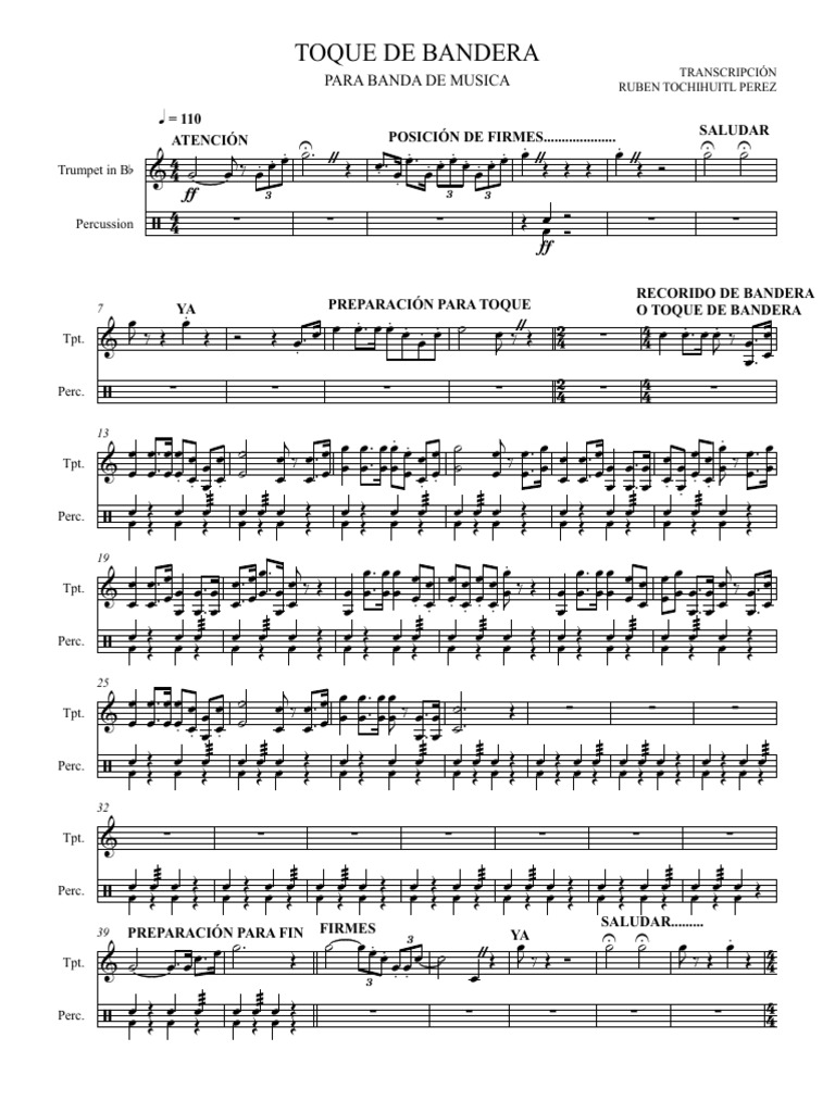 TOQUE DE BANDERA 2 - Full Score | PDF