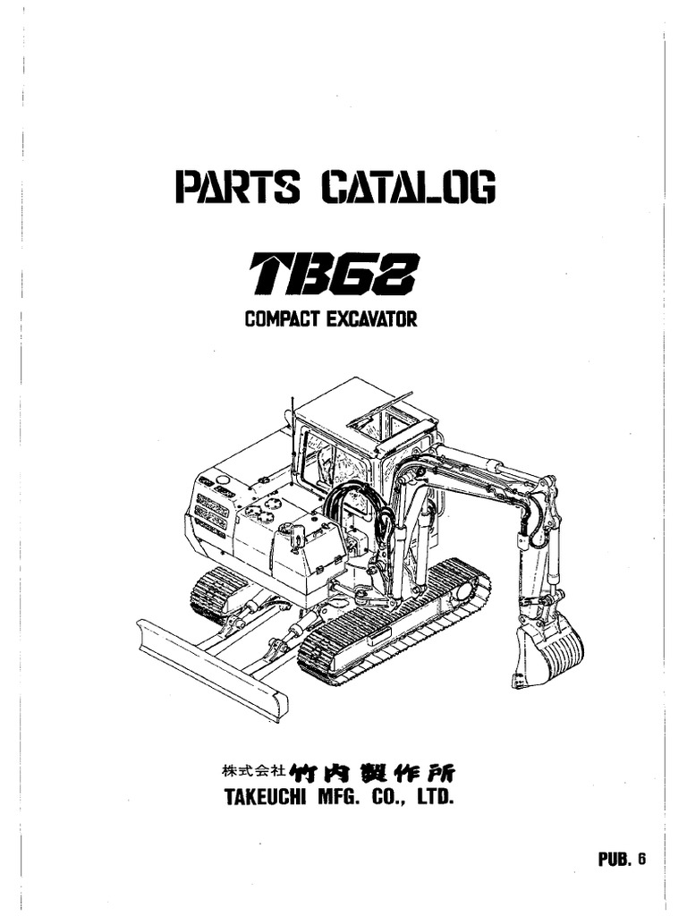 Parts-Manual Takeuchi - TB68S-1993 Excavator | PDF
