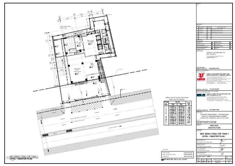 TDT-ARD-Sheet - A-SP-101 - MẶT BẰNG TỔNG THỂ TẦNG 1-A-SP-101 | PDF