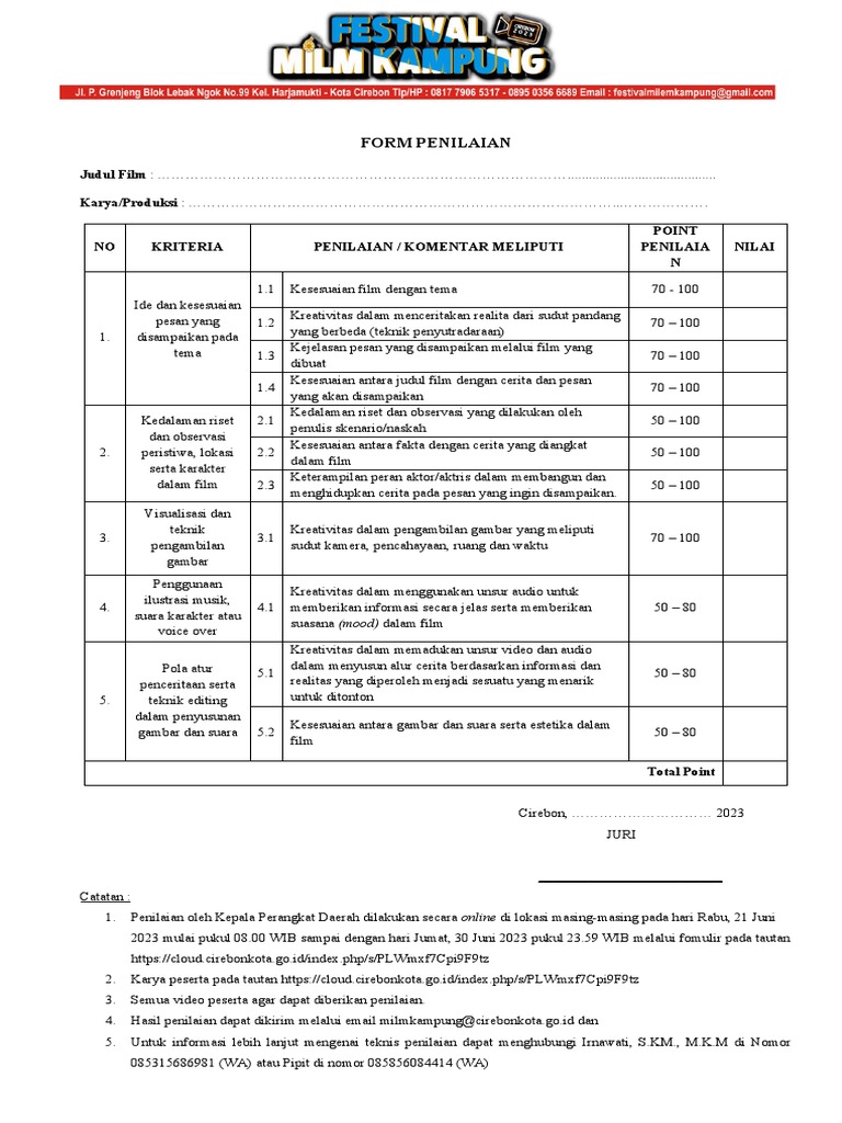 Form Penilaian SKPD | PDF