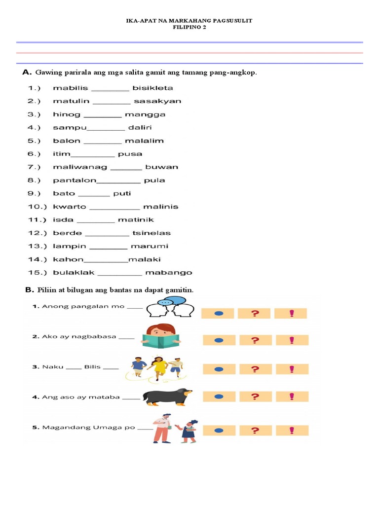Filipino Final Exam Pdf