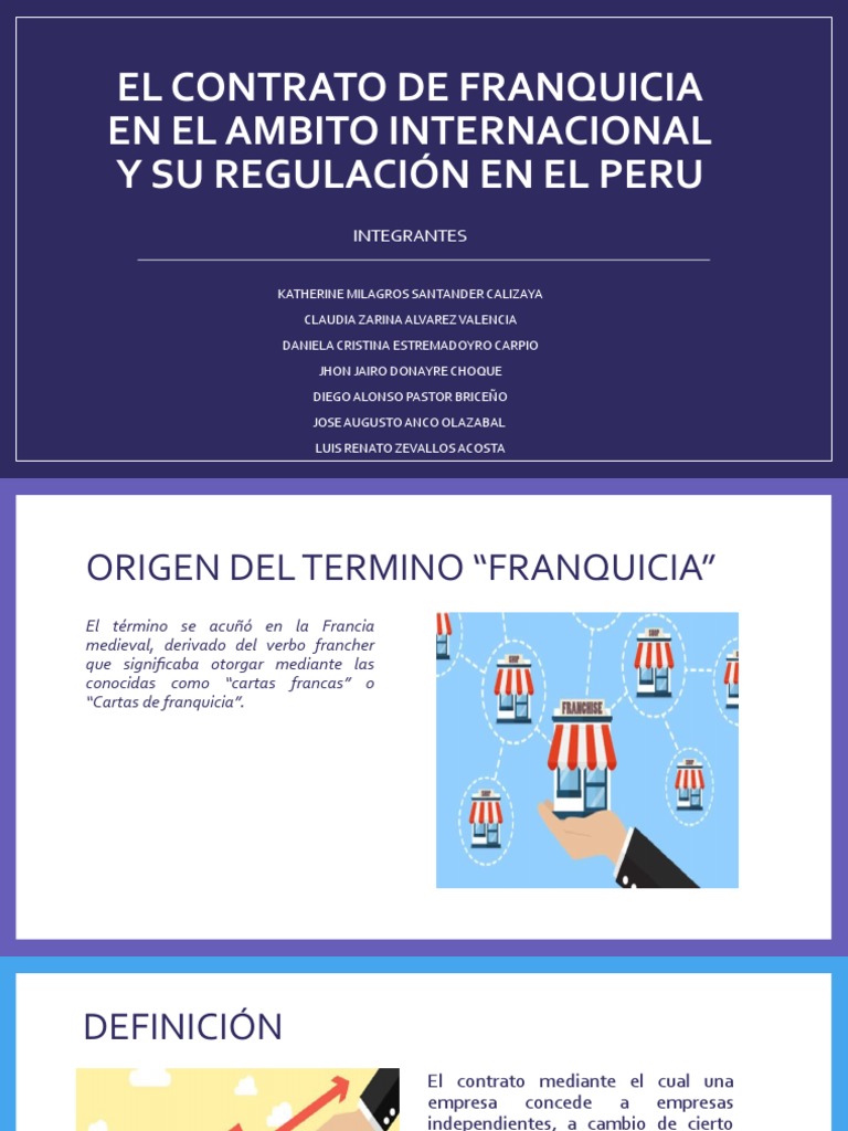 EL CONTRATO DE FRANQUICIA EN EL AMBITO INTERNACIONAL Y SU REGULACIÓN EN ...