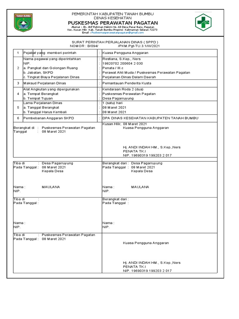 Kia - Bumil SPPD Bok Maret 2021 | PDF