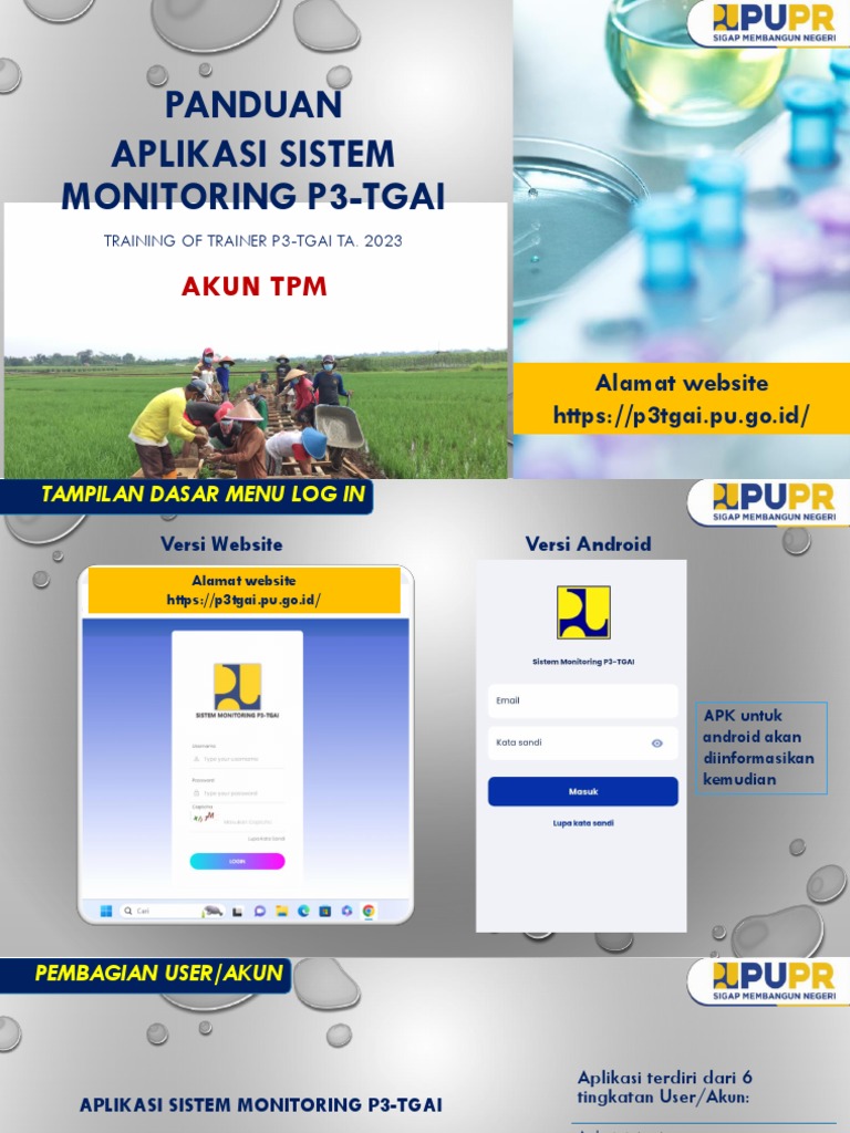 Panduan Aplikasi P3-TGAI - AKUN TPM-Web | PDF