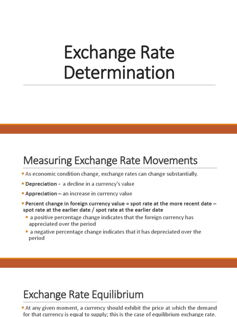 Exchange Rate Determination | PDF | Exchange Rate | Currency ...