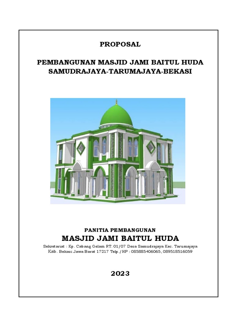 Proposal Masjid Baitul Huda Ke Baznas | PDF