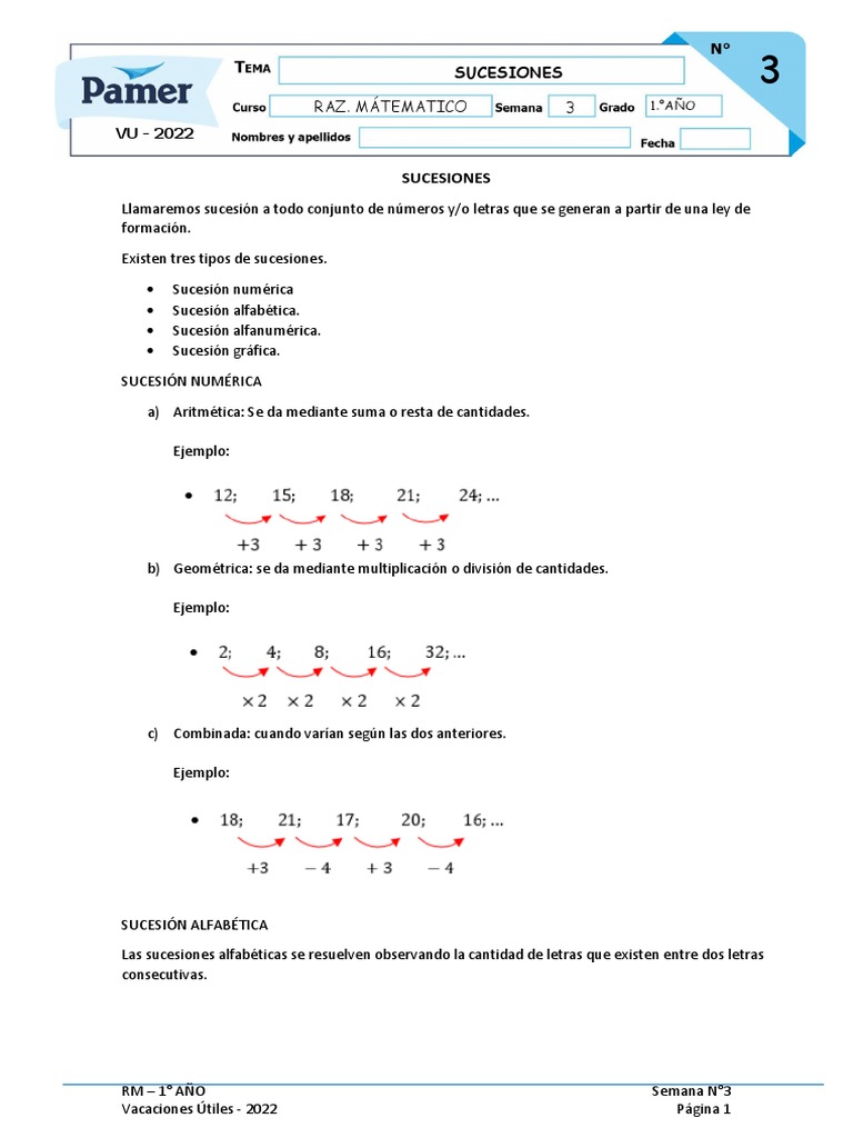 Separata Guía - S1 - RM - SEM3 - VU 2022 | PDF