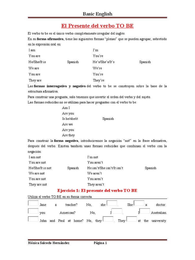 Basic English | PDF | Asunto (gramática) | Pronombre