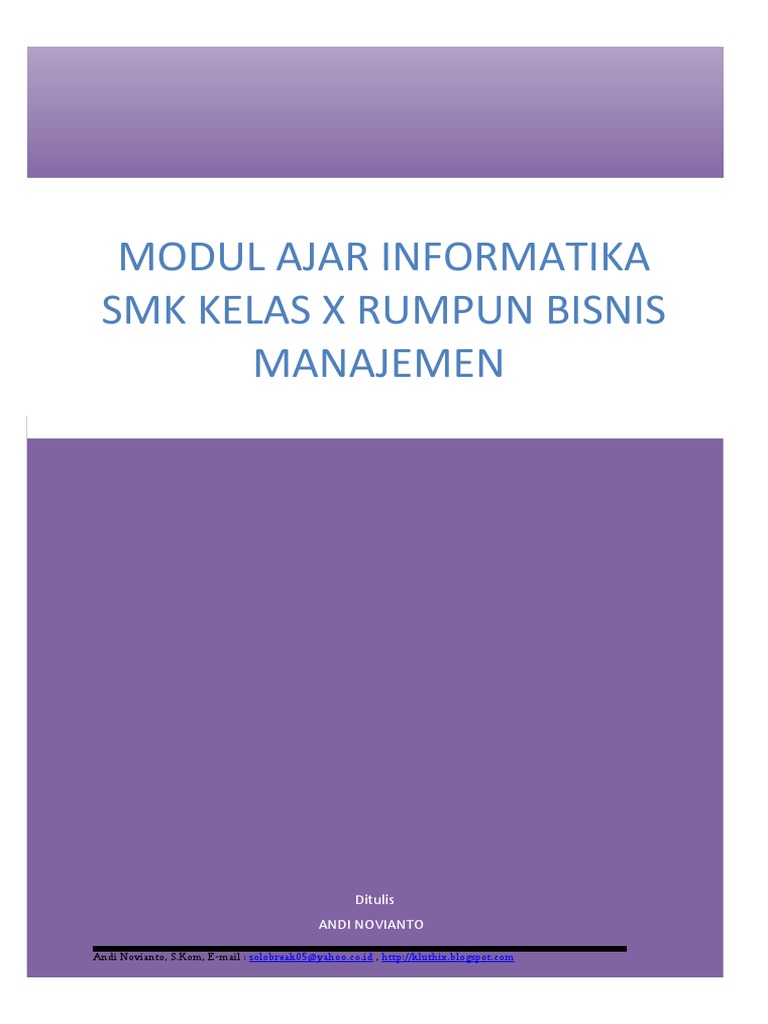 Modul Ajar Informatika Bismen | PDF