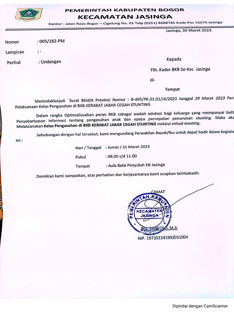 Surat Undangan BKB | PDF