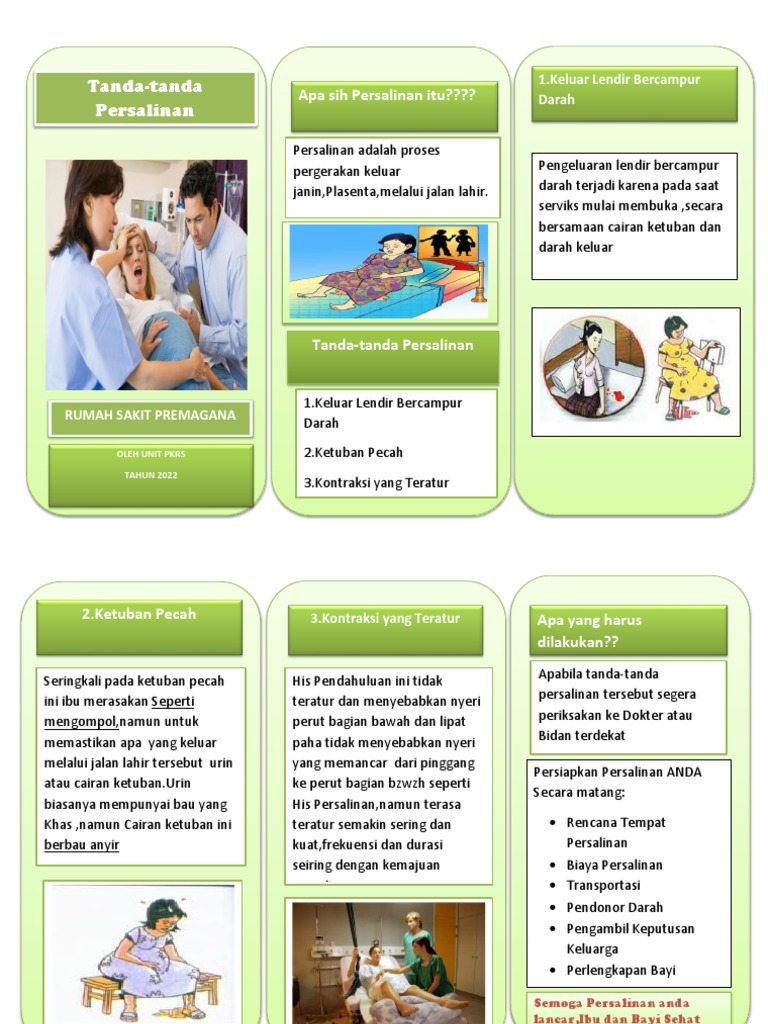 Leaflet Tanda Tanda Persalinan | PDF