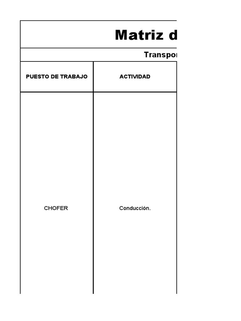 Matriz de Riesgos Ramo Gestion de Riesgos Final | PDF | Neumático | Autobús