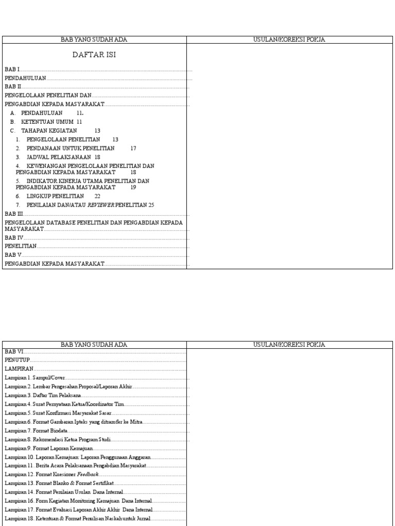 22 Juni - Matrik Panduan Penelitian | PDF
