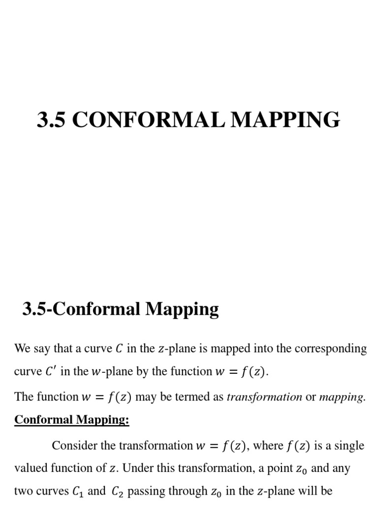 Conformal Mapping and Transformations | PDF