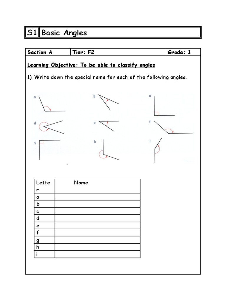1 - Basic Angles | PDF | Triangle Geometry | Elementary Mathematics