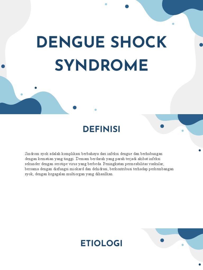 Definisi dan Tatalaksana Syok Dengue | PDF