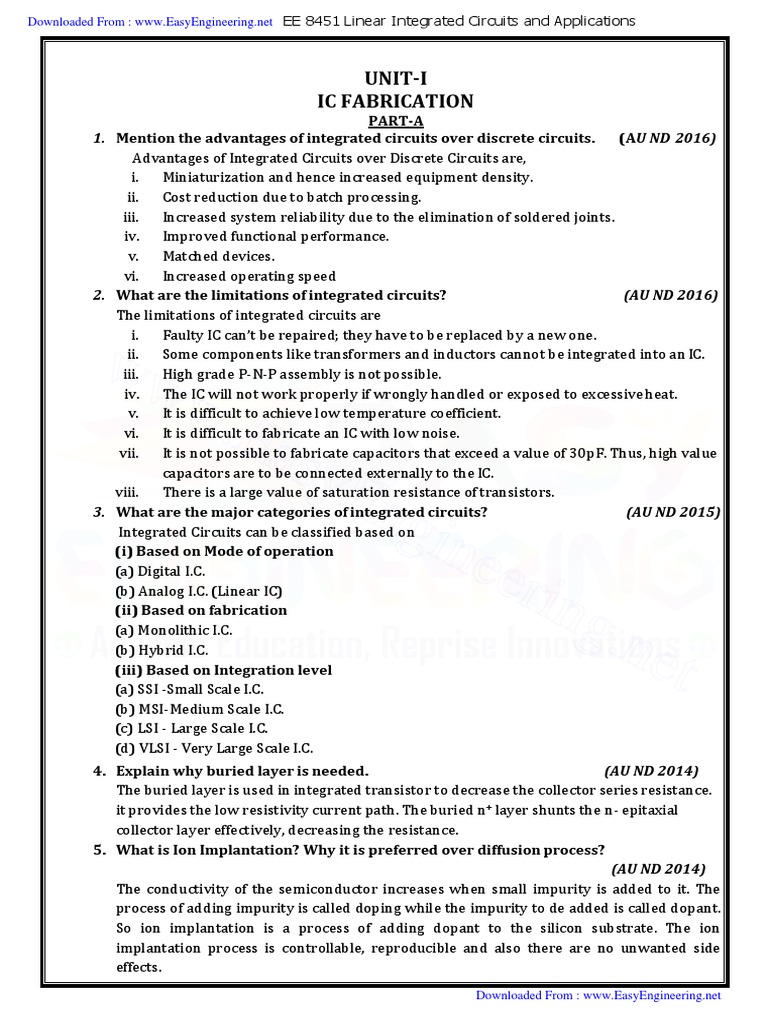 Aica 2 Mark Imp | PDF | Operational Amplifier | Amplifier