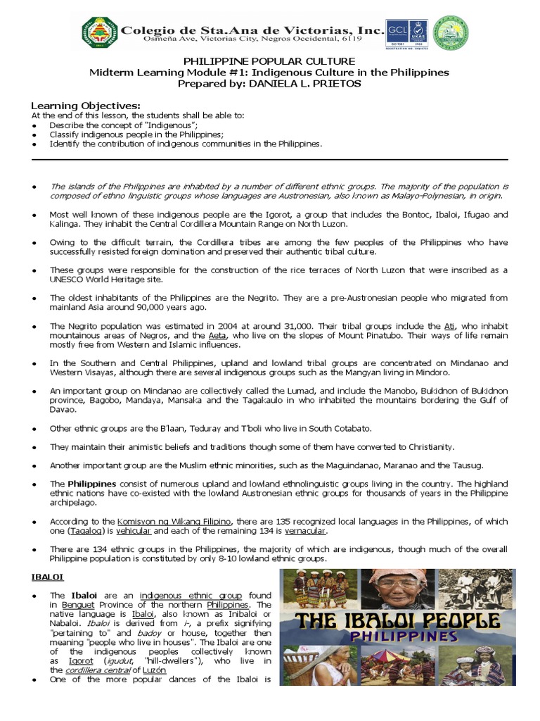 ELEC121 Midterm Module I - Ind Culture | PDF