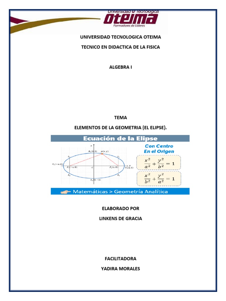 La Elipse | PDF | Elipse | Geometria clasica