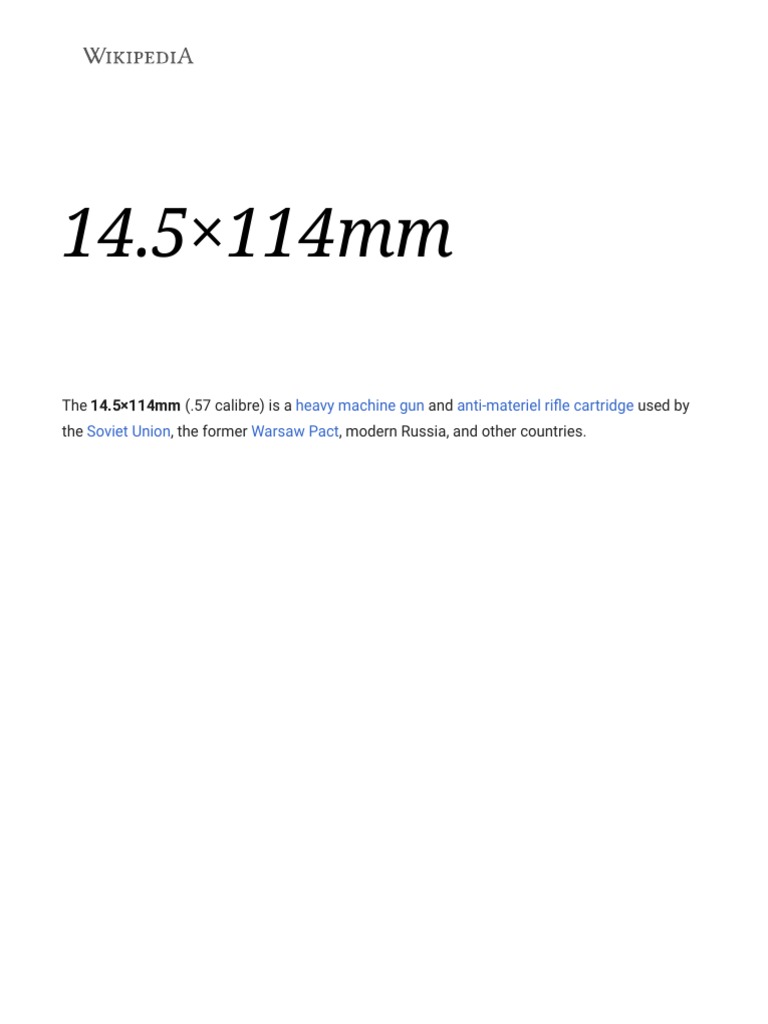 14 5×114mm | PDF | Tools | Ballistics