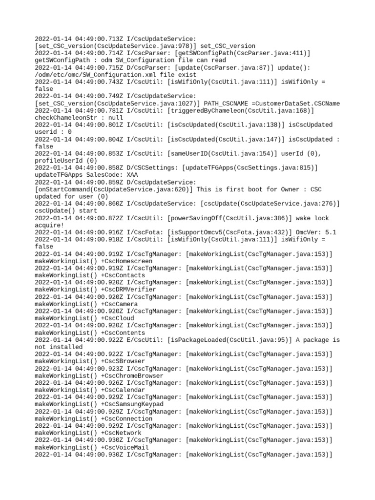 CSC Update Log | PDF | Mobile Technology | Wireless