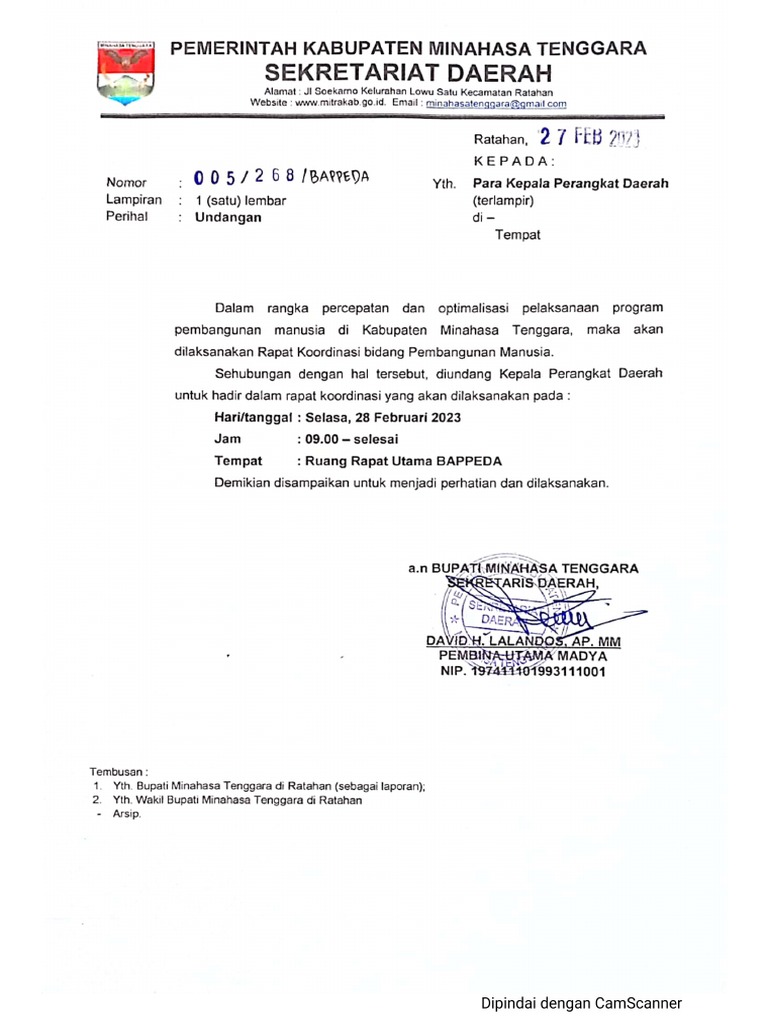 Undangan Rakor | PDF