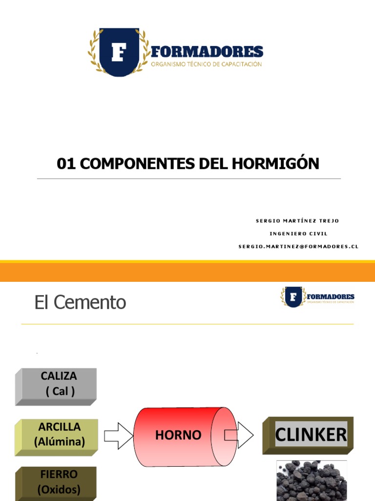 01 Componentes Del Hormigón El Cemento | PDF | Cemento | Hormigón