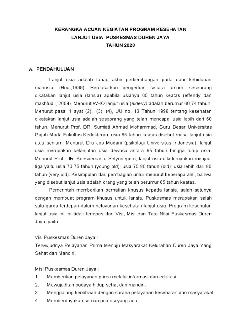 Kak Lansia 2023 | PDF