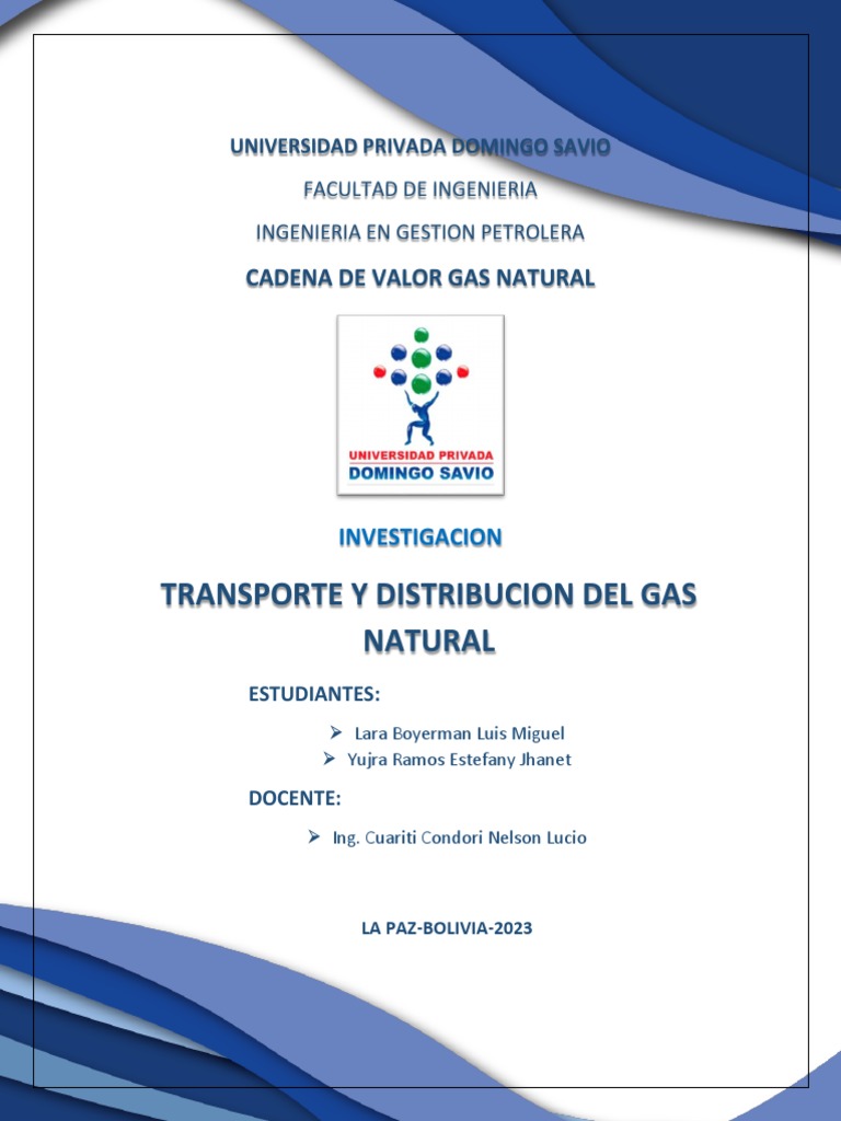 Transporte y Almacenaje Del Gas Natural PDF | PDF | Gas natural licuado | Naturaleza