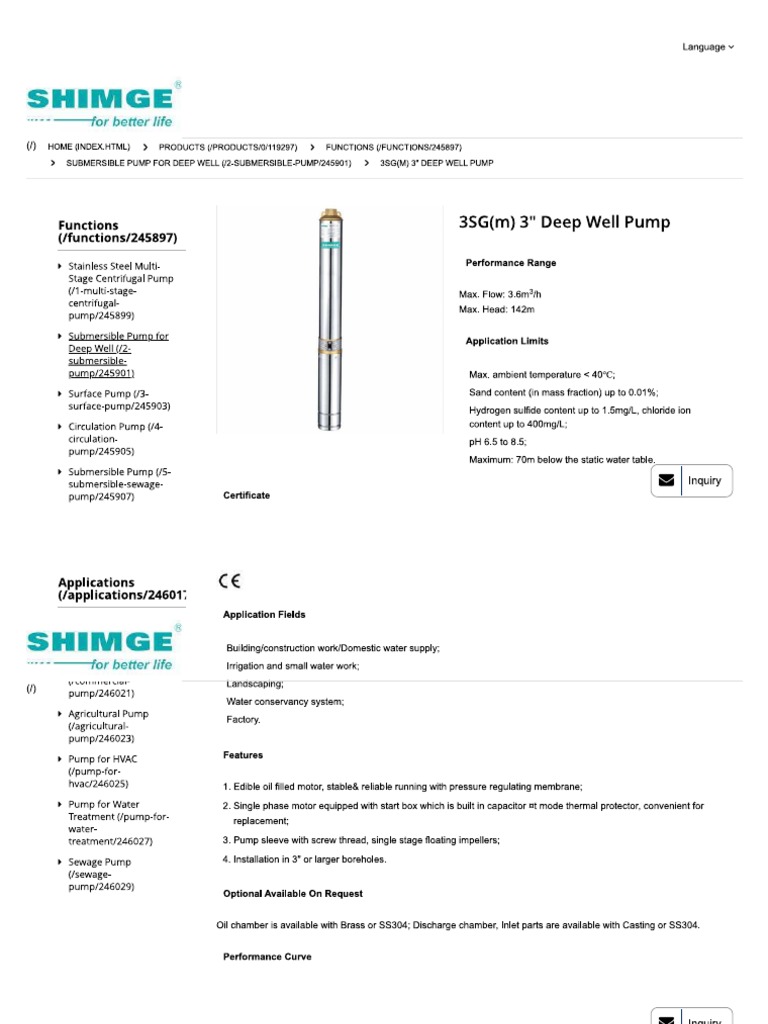 Shimge Pump | PDF