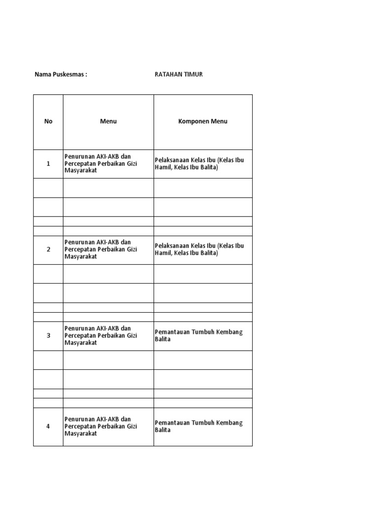 Matriks Stunting 2023 PKM RATAHAN TIMUR | PDF