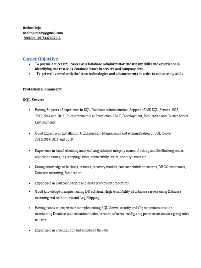 Monster Resume | PDF | Databases | Microsoft Sql Server